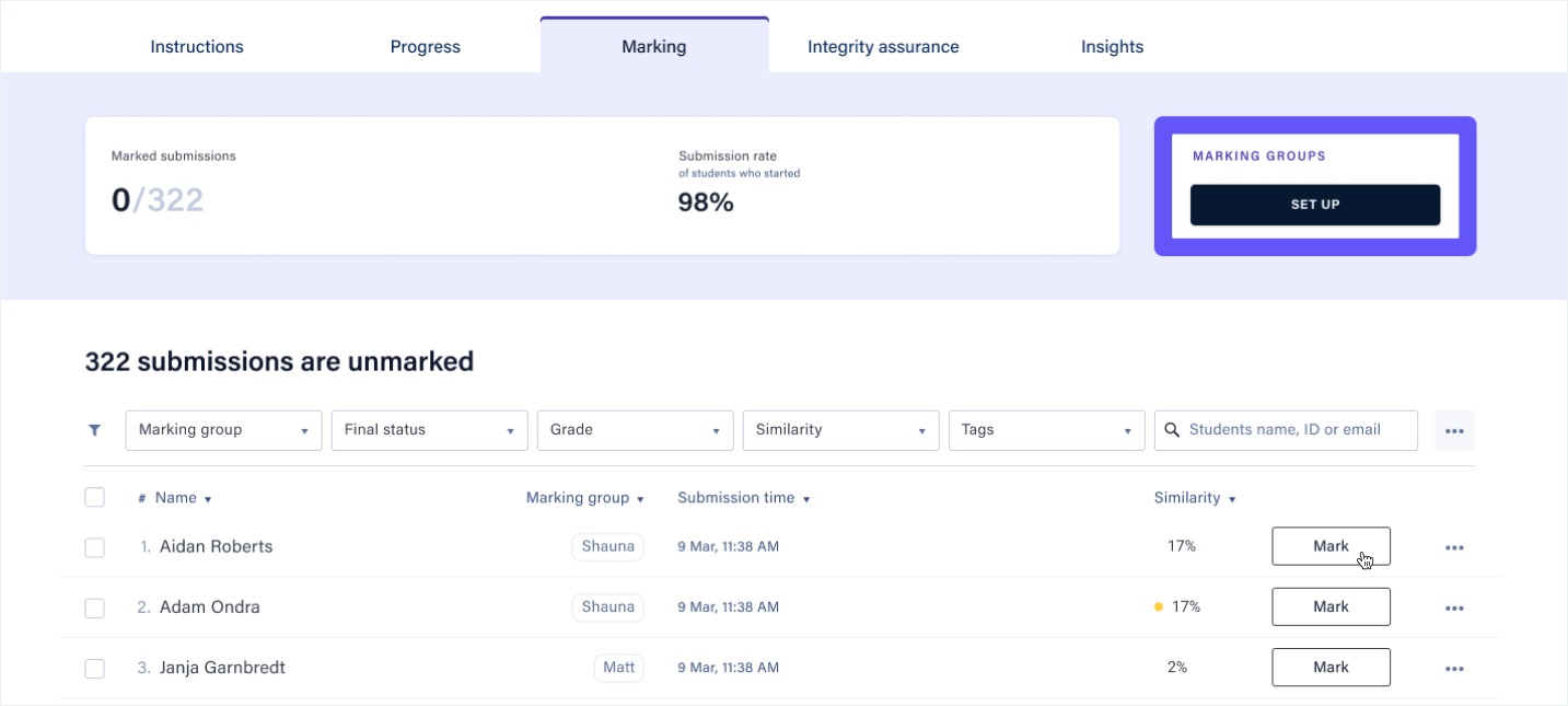 Marking with Canvas SpeedGrader