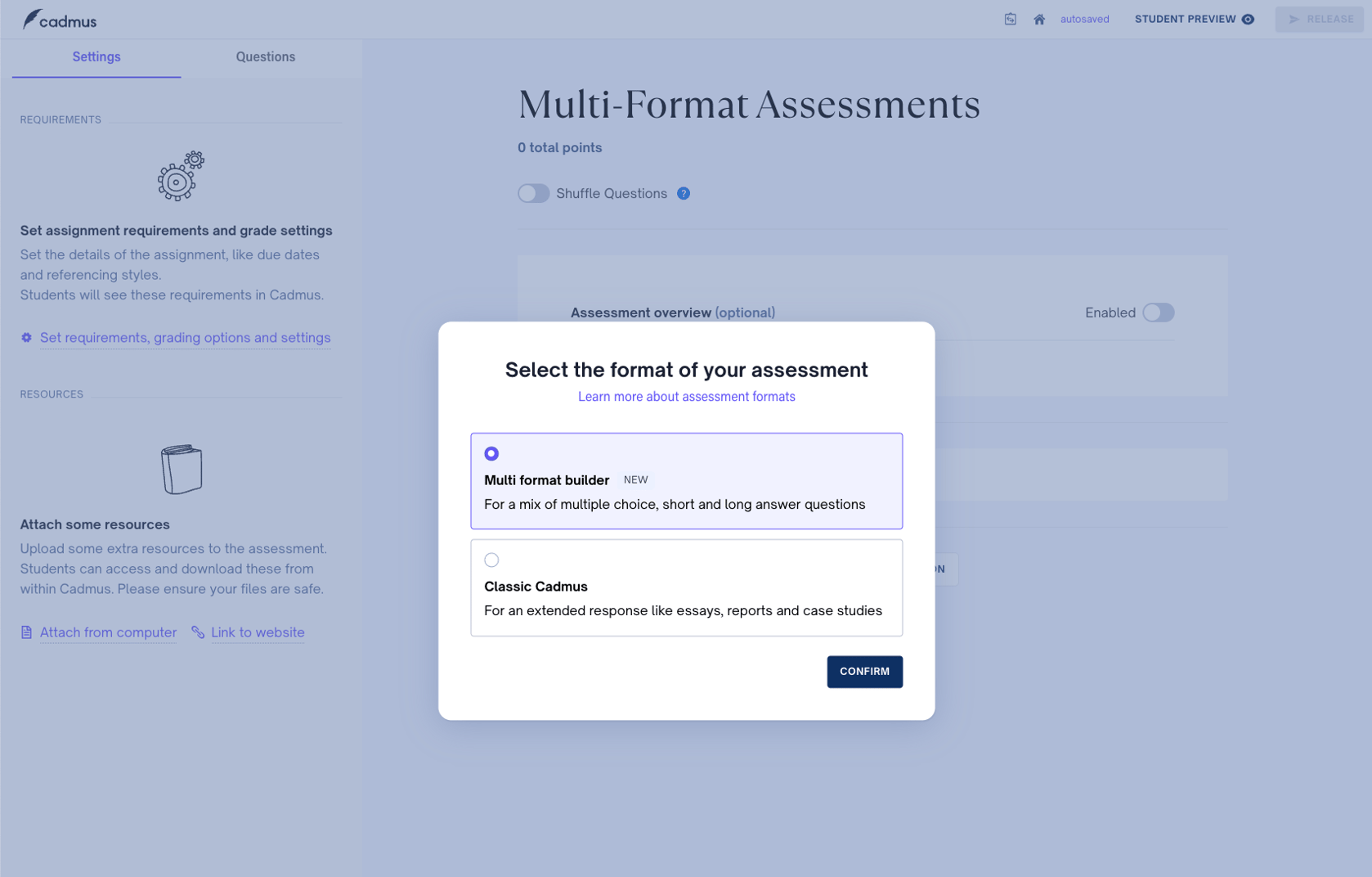 Introduction to Multi-Format Assessment