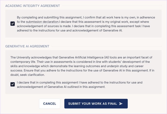 Submitting Your Assessment