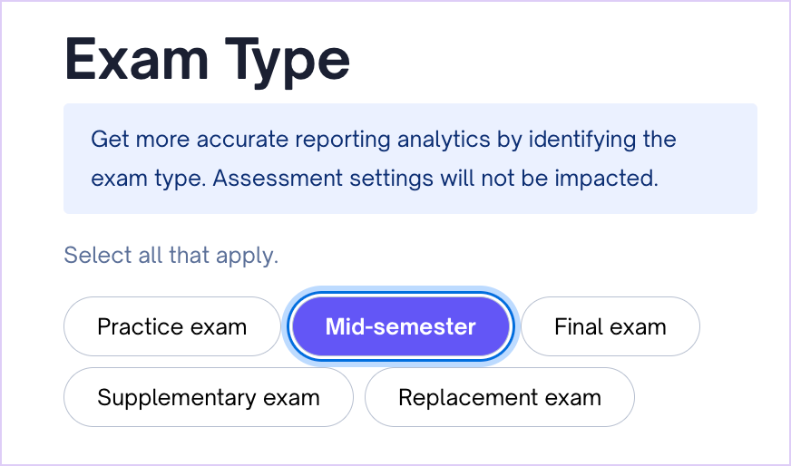 Setting up exams (Blackboard, Moodle, D2L)