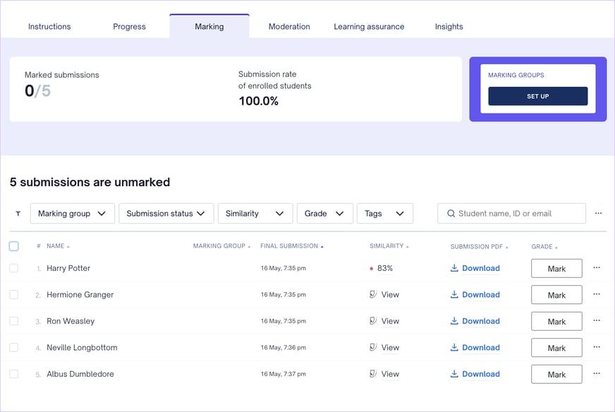 Marking with Turnitin Feedback Studio