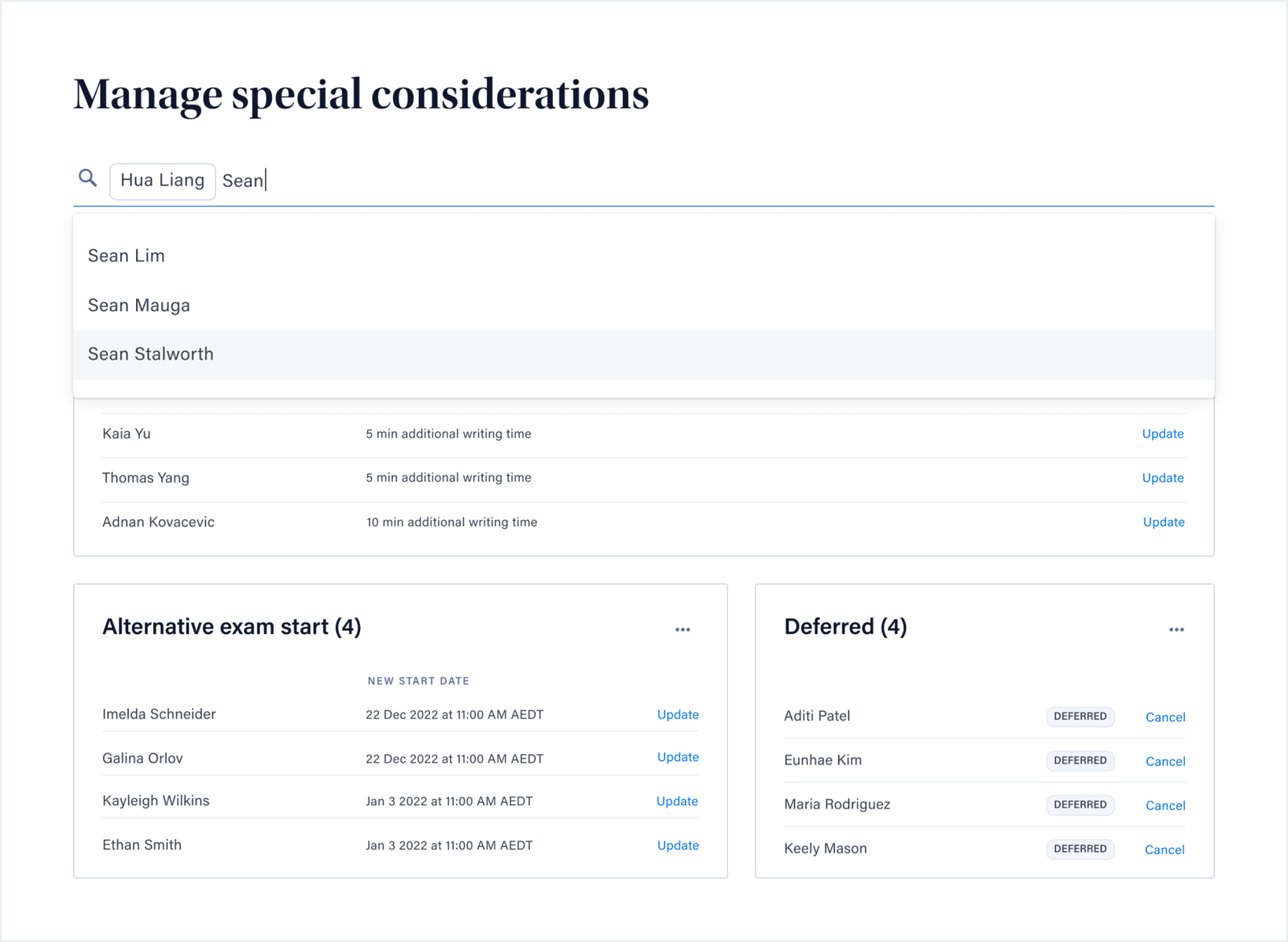 Managing Special Considerations