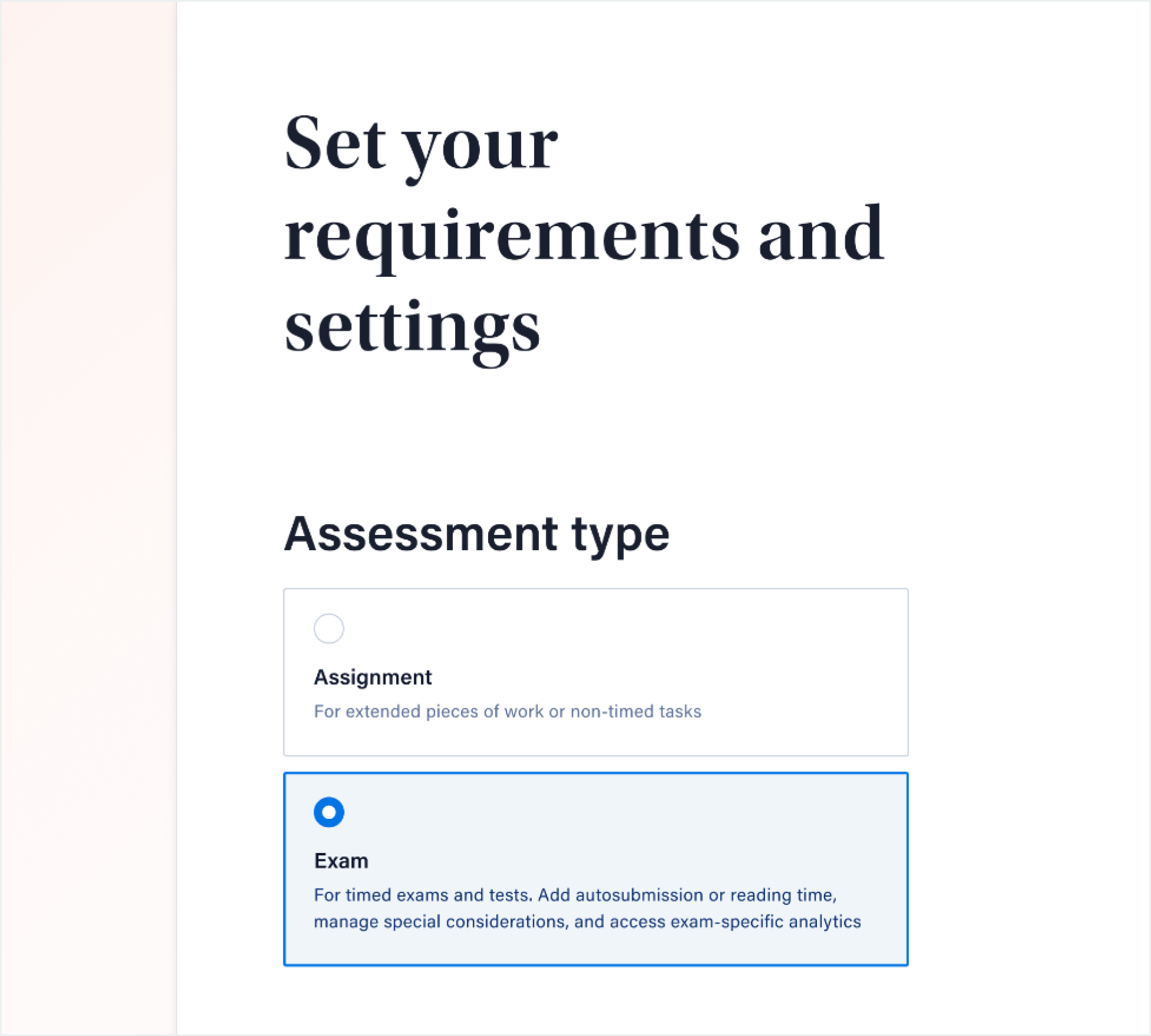 Setting up exams (Canvas)