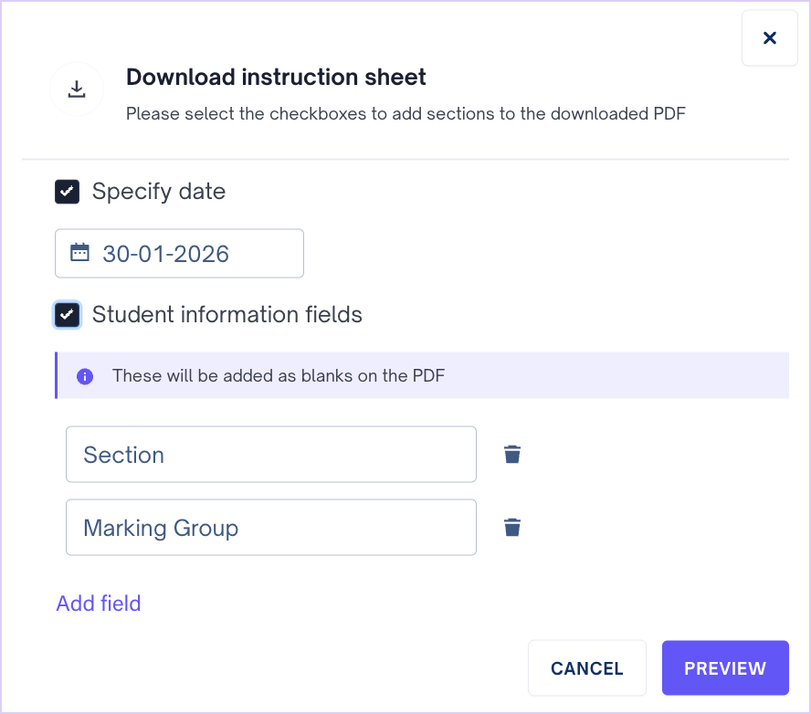 Printable Instruction Sheets