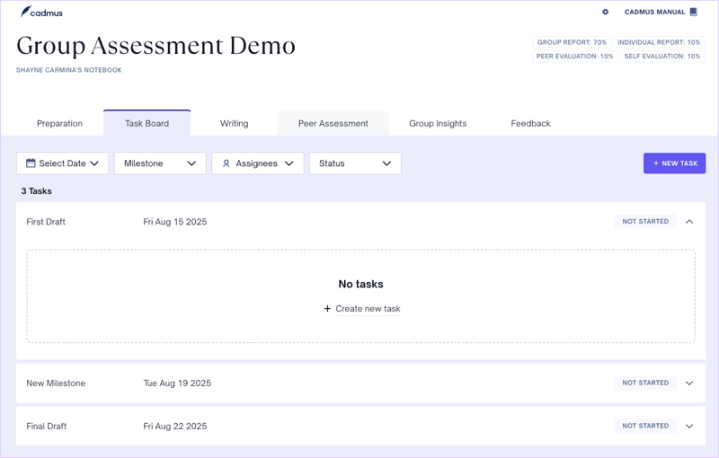 Task Board for Project Management